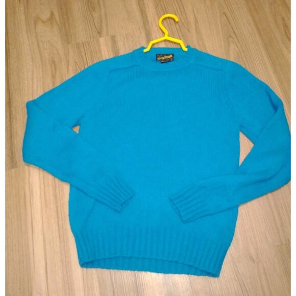 Inventions | Sweaters | Vintage 8s Inventions Blue Acrylic Tight Knit ...